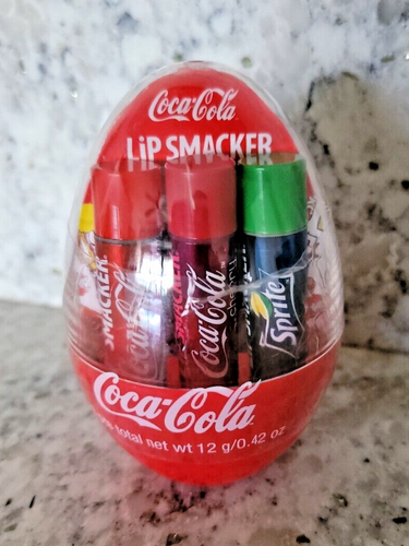 3 Lip Smackers Coca Cola Lip Balm Egg - Classic Vanilla Cherry NEW ...