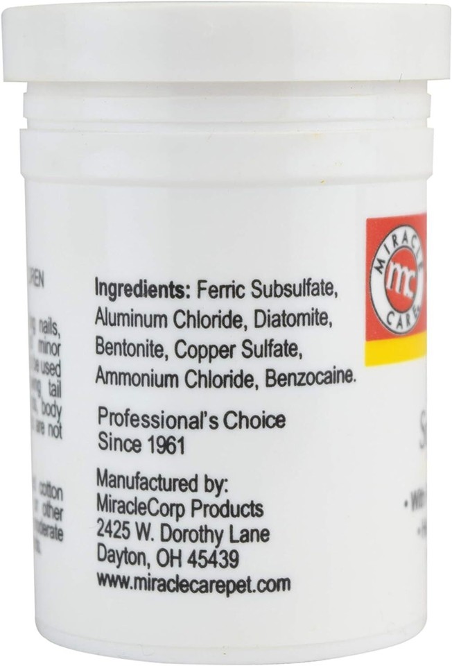 Kwik Stop Styptic Powder for Dogs, Cats and Birds, Fast-Acting Blood ...
