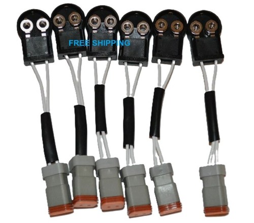 6 NEW CUMMINS N14 M11 L10 CELECT INJECTOR HARNESS/PIGTAILS FREE ...