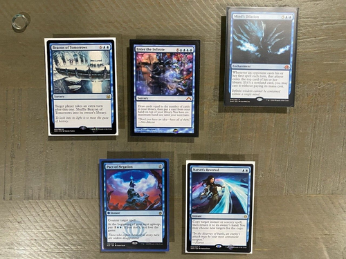 MTG Blue spells LOT NEAR MINT OR BETTER, Mythics & Rares X6(see ALL ...