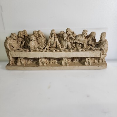Wood Resin Last Supper Carving 13" X 5" | eBay
