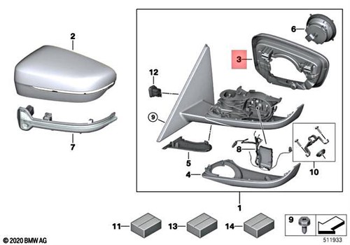 Genuine BMW M3 G20 318d 320d 320dX 320i 1.6 Supporting Ring Left ...