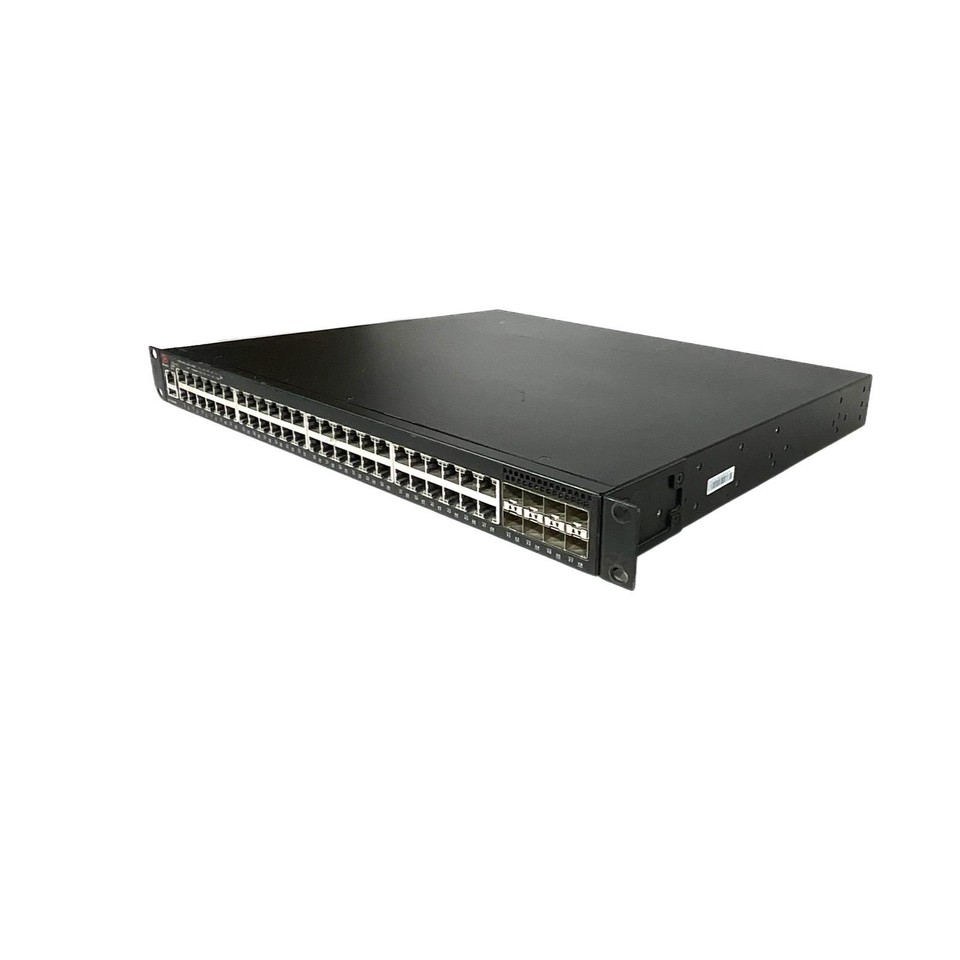 48 Port 1GB RJ45 Brocade Ruckus ICX7250 Switch 1x PSU w/ Ears | 2x 10G ...