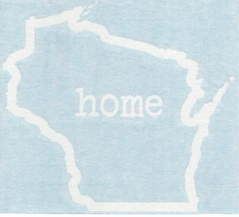 Wisconsin State Home Outline USA America - Vinyl Die-Cut Decal Sticker ...