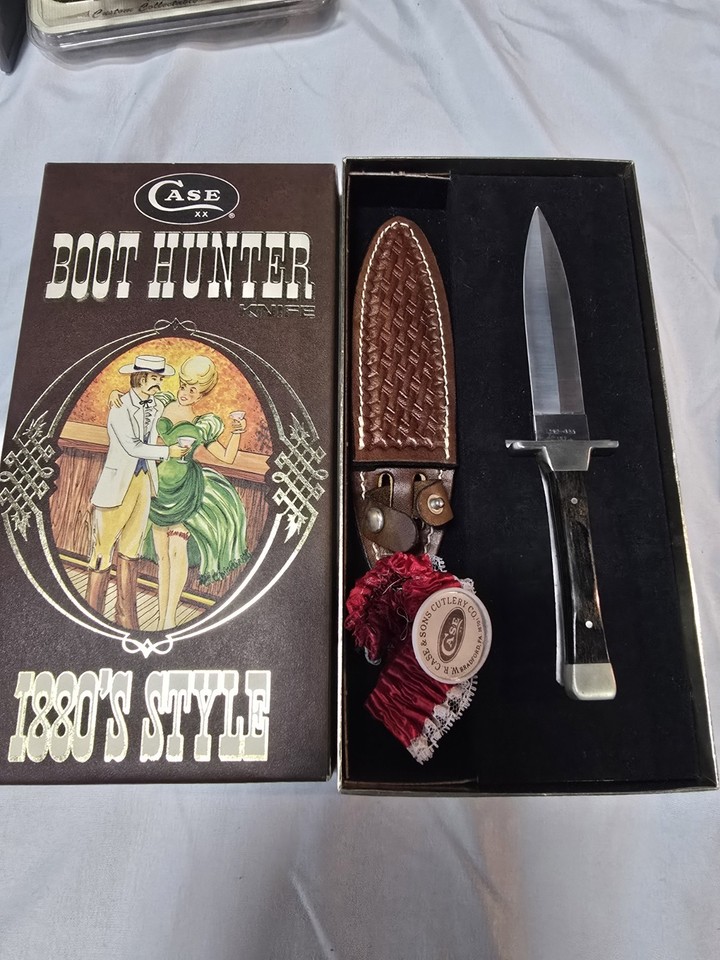 VINTAGE CASE XX USA P62-4 1/2 BOOT HUNTER KNIFE WITH SHEATH, GARDER 1981 NIB | eBay