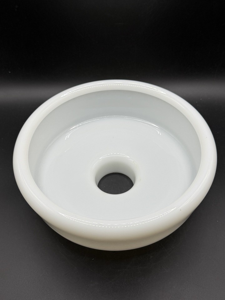 Vintage Milk Glass Dentist Rinse Spit Sink Cuspidor Spittoon Round 8 ...