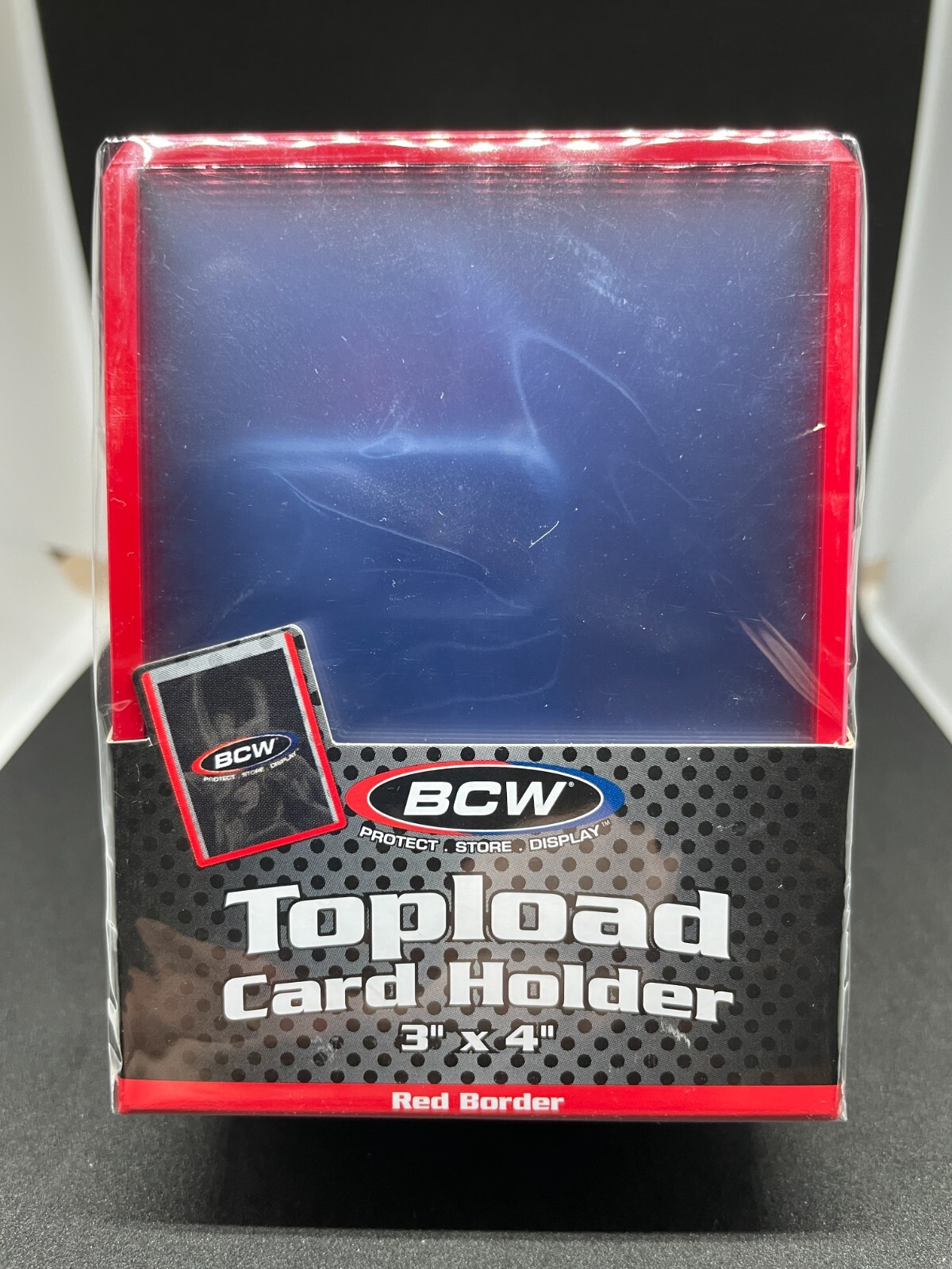 NEW (25) 3"x4" BCW TOPLOAD CARD HOLDERS RED BORDER TOPLOADERS RIGID 1 PACK 722626902420| eBay