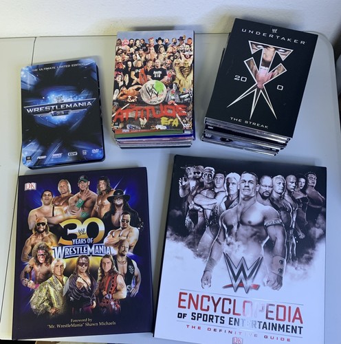 WWE DVD Lot w/ WWE Hardcover Books | eBay