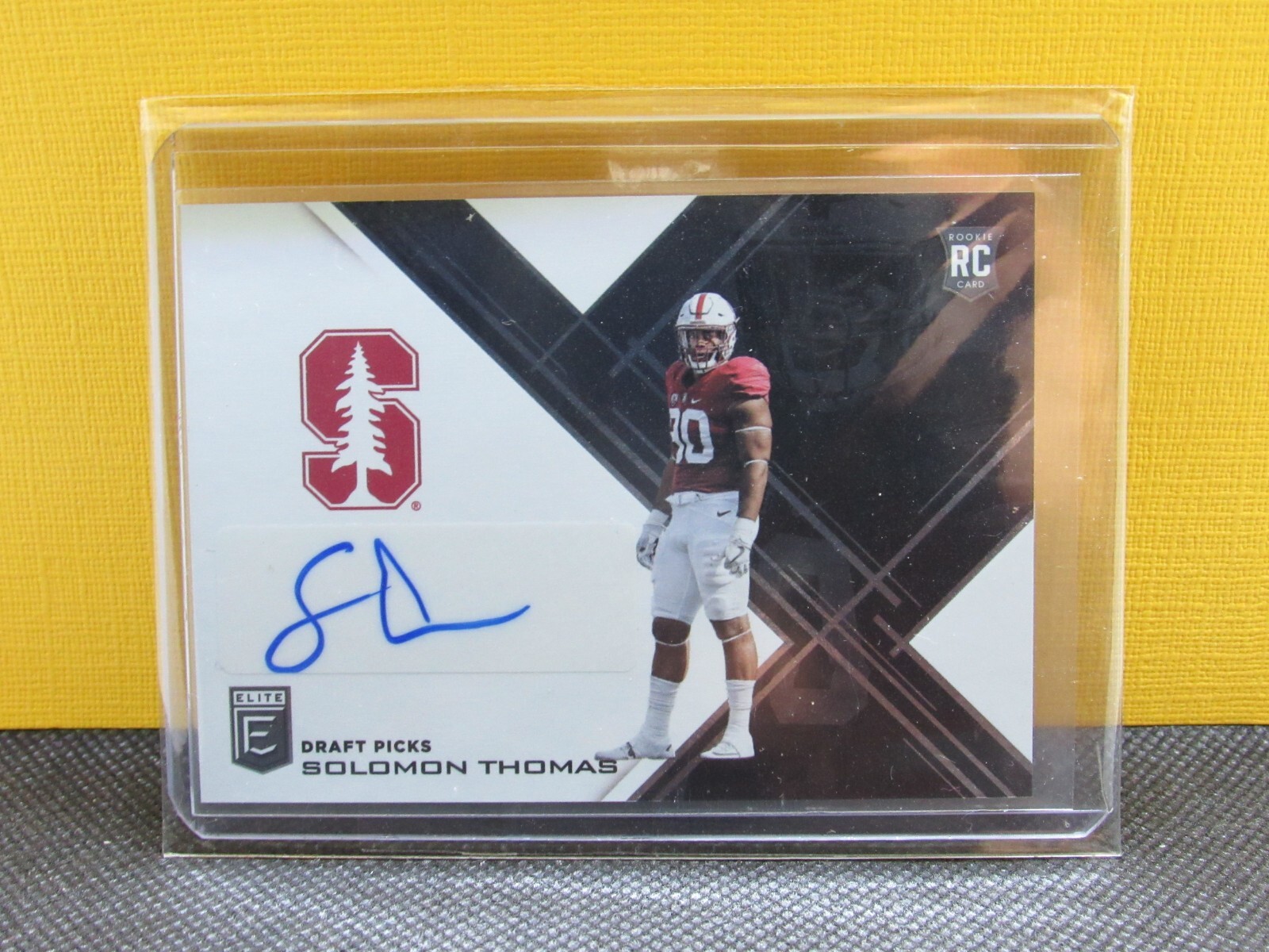 2017 SOLOMON THOMAS ELITE DRAFT PICKS AUTOGRAPH ROOKIE CARD # 126 49ers ...