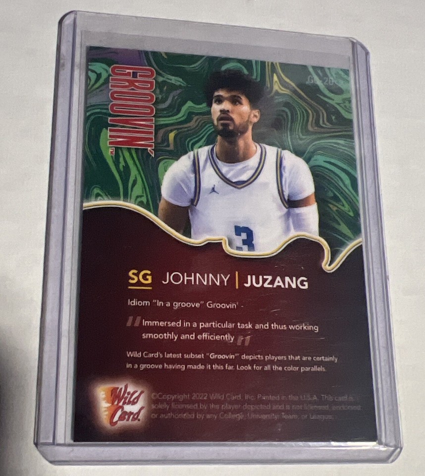 2022 Wild Card Alumination Johnny Juzang Groovin 1/1 | eBay UK