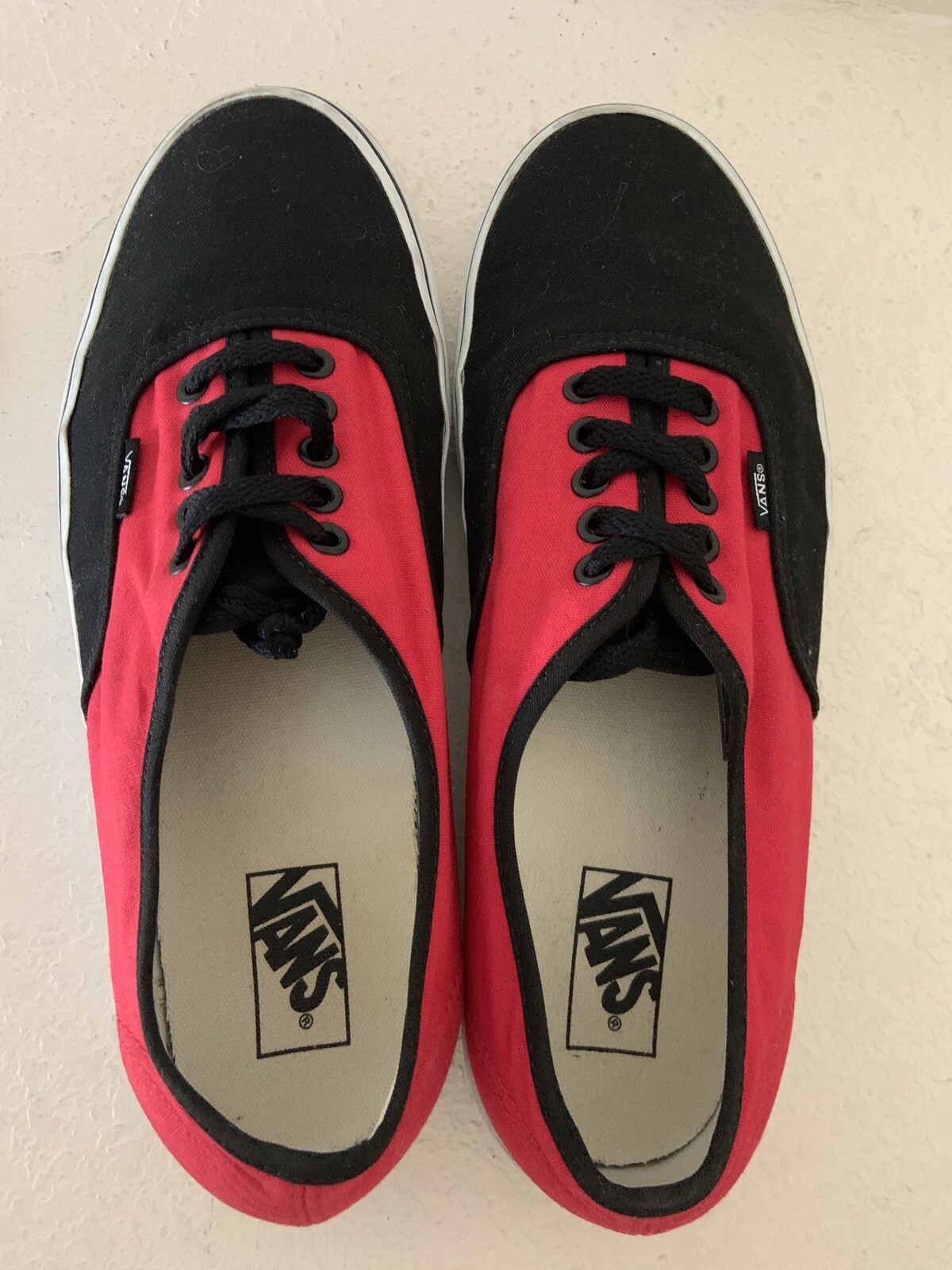 VANS Men’s 11 Classic Red Canvas Lace Up Skate Shoes | eBay
