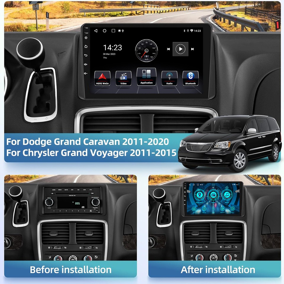For 2011-2020 Dodge Grand Caravan 9" Car Stereo Android 13 Carplay GPS ...