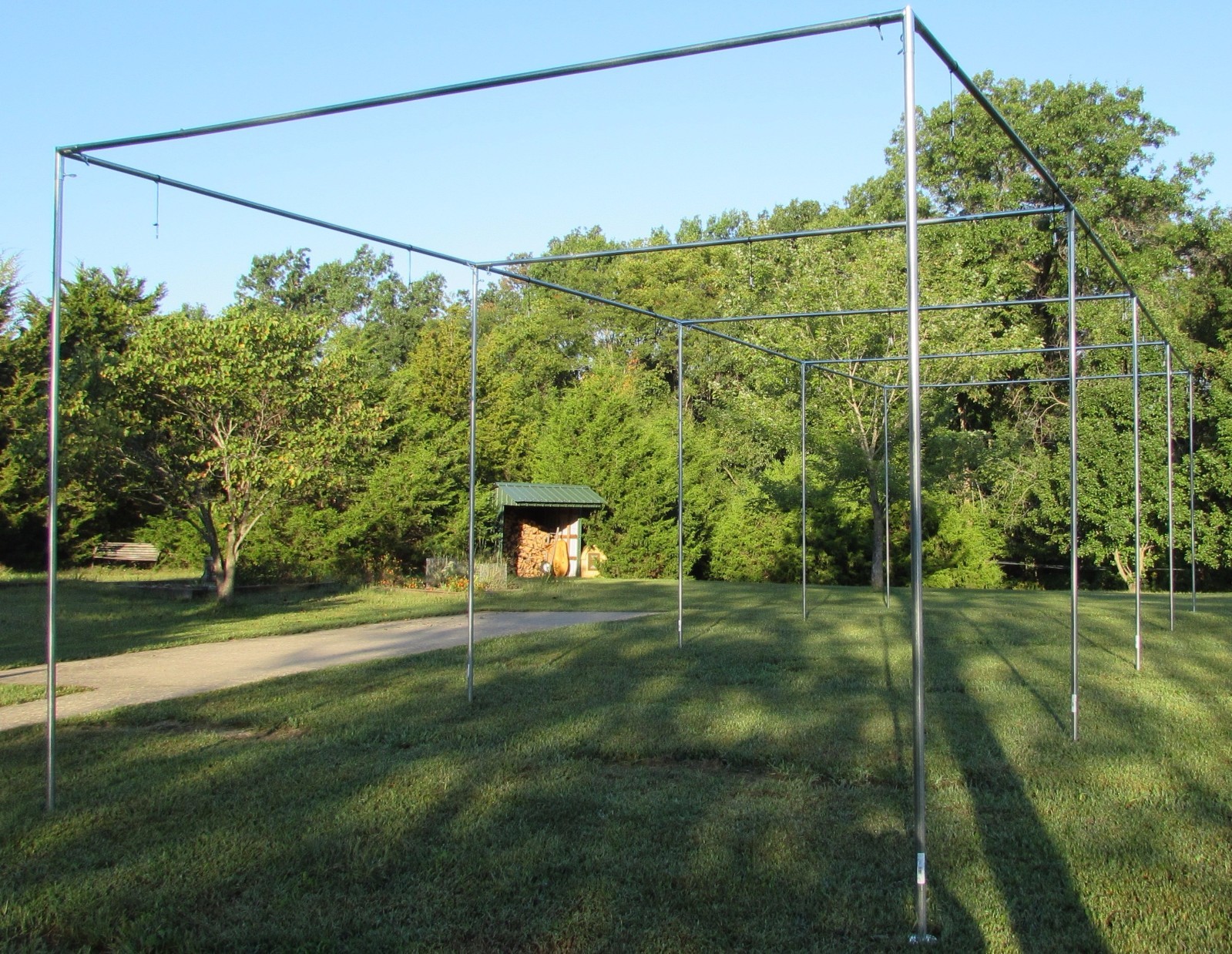 Jones-Sports Batting Cage Frame Kit 10' x 12' x 40' EZ UP & DOWN Frame ...