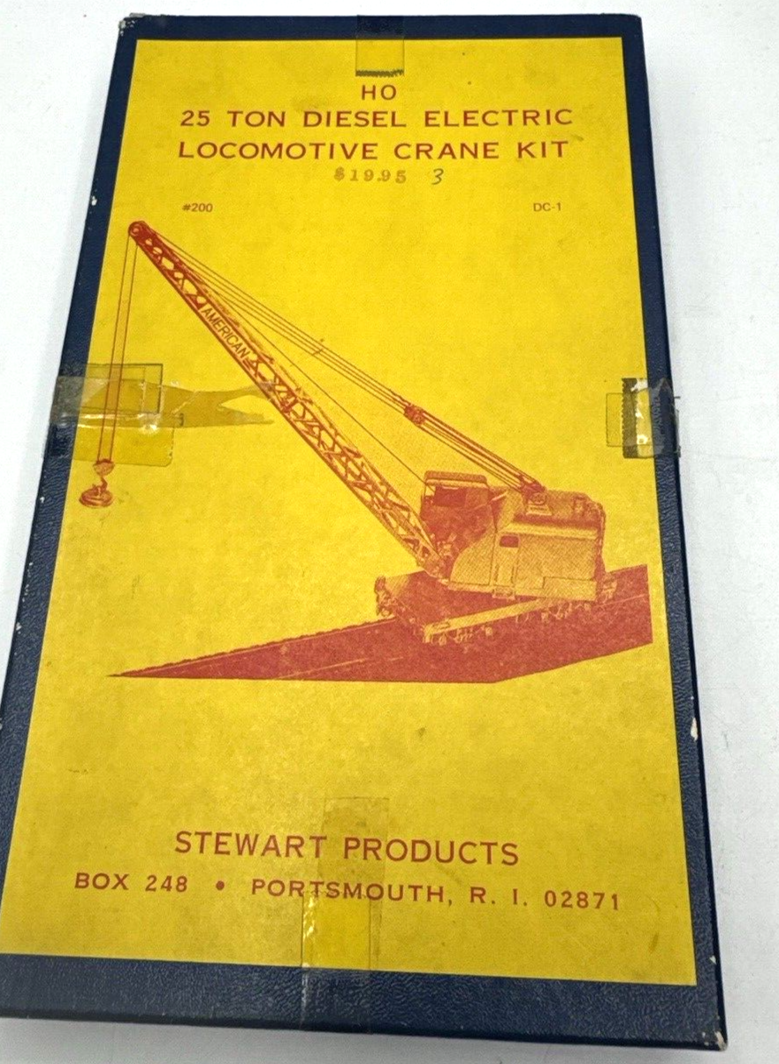 STEWART PRODUCTS 25 TON DIESEL ELECTRIC HO SCALE LOCOMOTIVE CRANE KIT ...