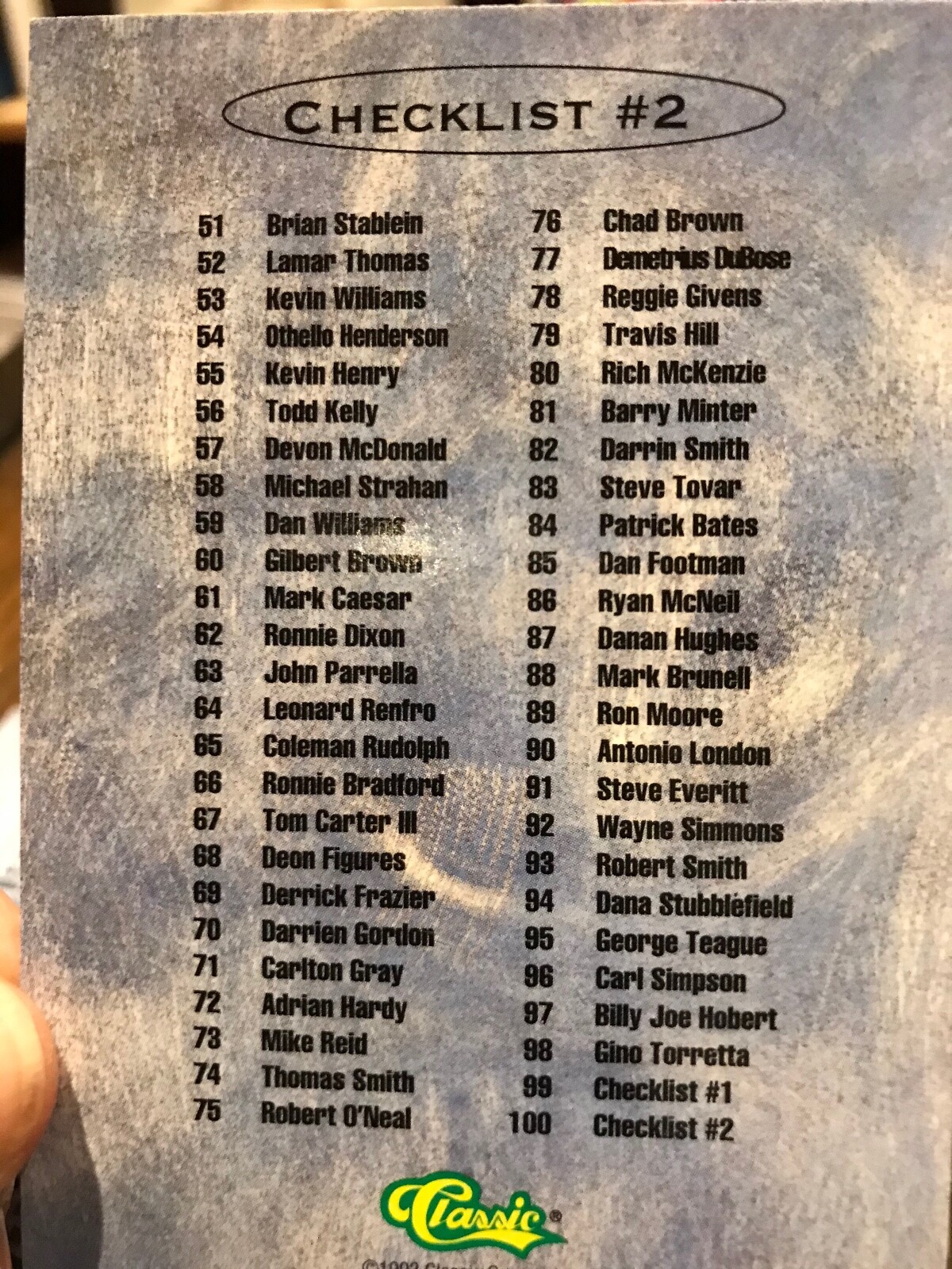 1993 Classic NFL Football Draft Picks 100 Card Complete Set | eBay