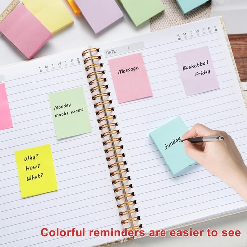 Post It Notes, Small Post It Notes, 1.5X2 Inches 36Pack Light Colors ...