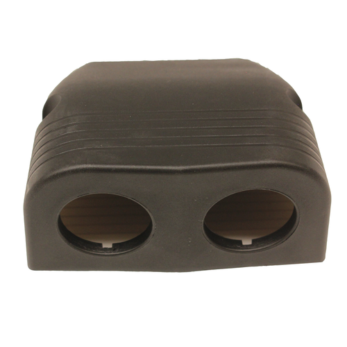 Twin Hole Surface Mount Duel Inlet Socket Heavy Duty Plastic 30mm ...