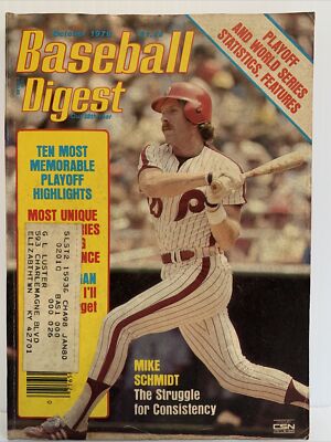 Baseball Digest Magazine Oct. 1979 Mike Schmidt Philadelphia Phillies ...
