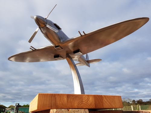 Handmade XL Model Of WW2 Spitfire Plane Unique Collector Home Aircraft ...