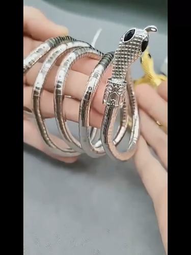 Adjustable Snake Silver Color Bracelet Necklace Jewelry Gothic Collar ...