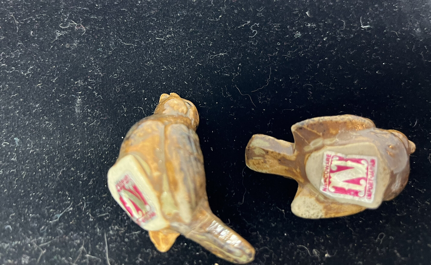 2 Vtg Napcoware Napco Speckled Hand Painted Birds Japan Folk Art with ...