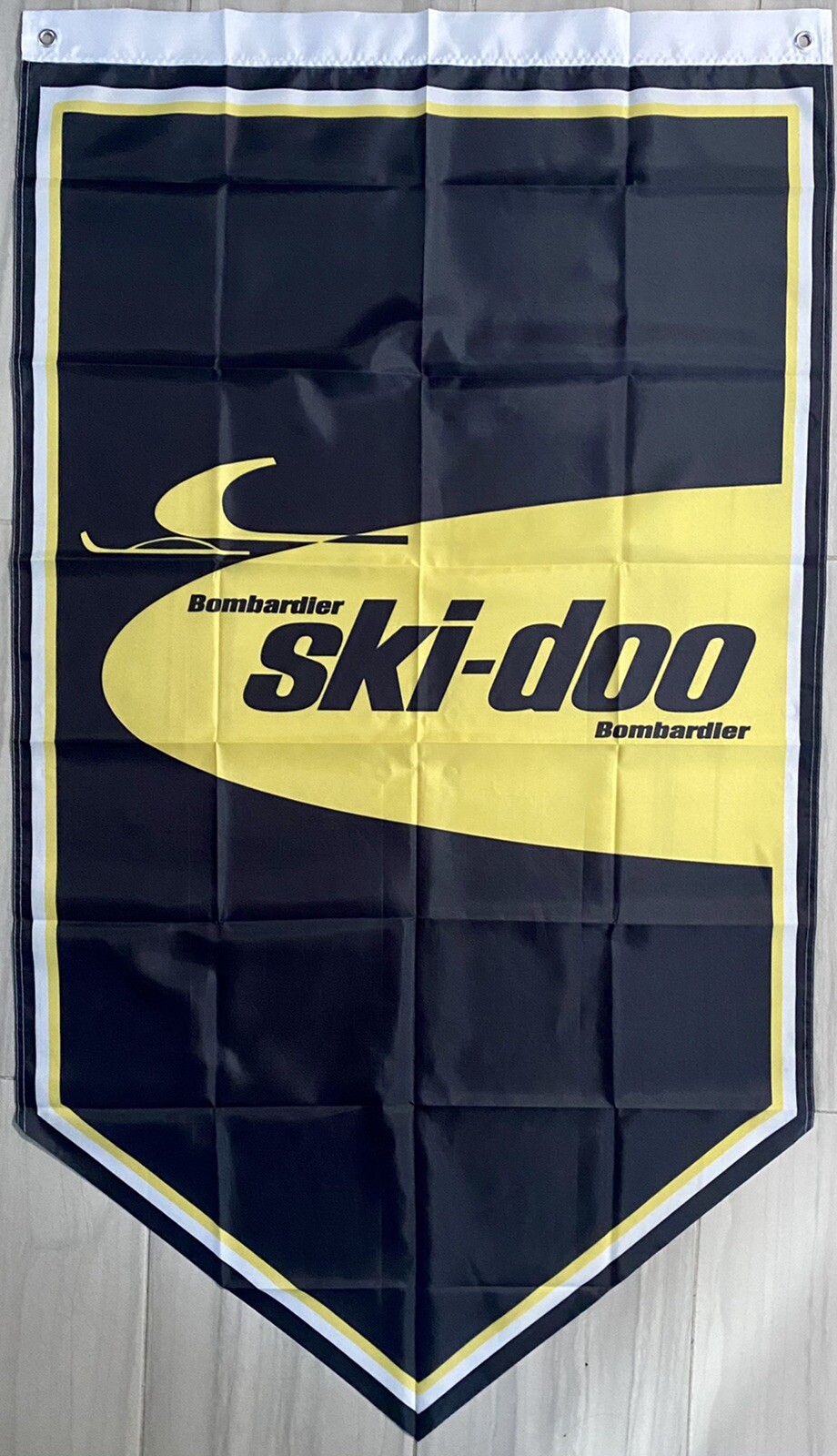 SKI DOO BOMBARDIER 3x5ft VINTAGE FLAG BANNER DRAPEAU SNOWMOBILE MAN ...