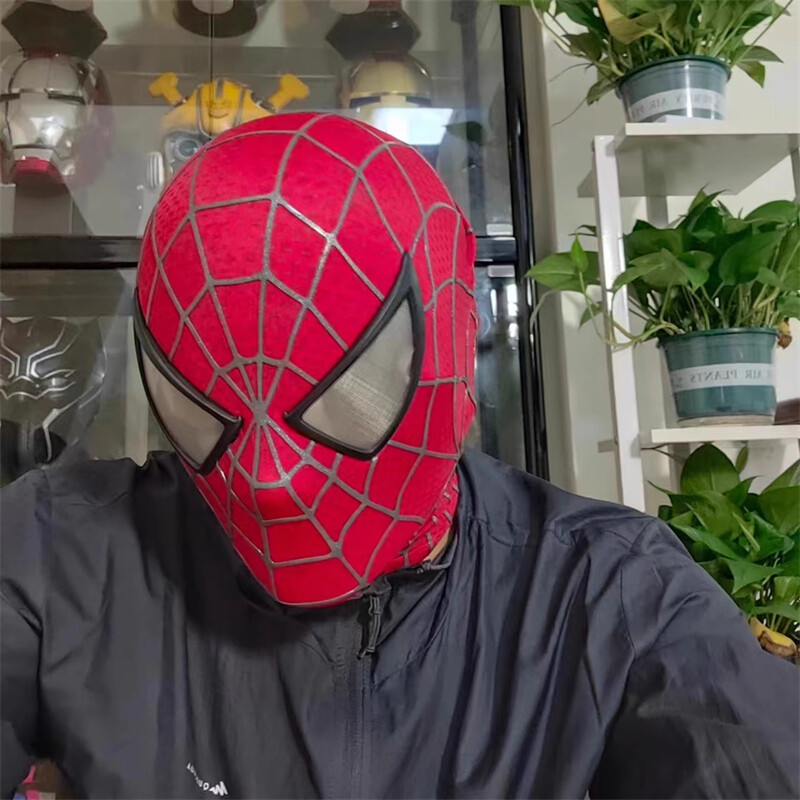 IN US!! Movie Tobey Maguire Cosplay Mask Spider-Man Full Face Headgear ...