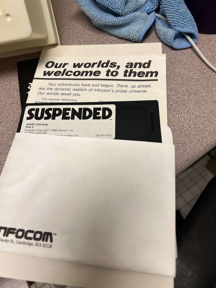 Rare Infocom Suspended A Cryogenic Nightmare Game | eBay