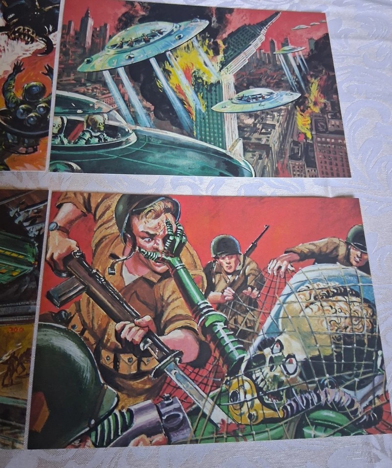 Mars Attacks Premium Set 4 Card Collection by Renata Galasso 1984 rare ...