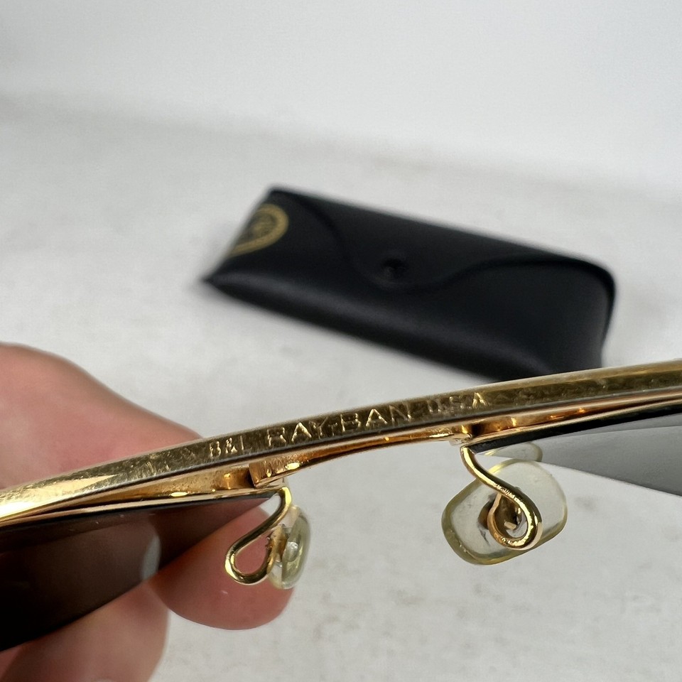 VINTAGE B&L RAY BAN L0205 AVIATOR SUNGLASSES G15 w/CASE 58[]14mm | eBay
