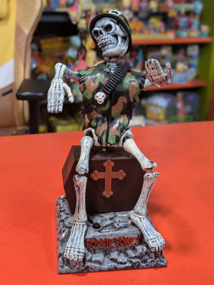 Boogie Bones Halloween Skeleton on tombstone moves to Shake it Baby FTC ...