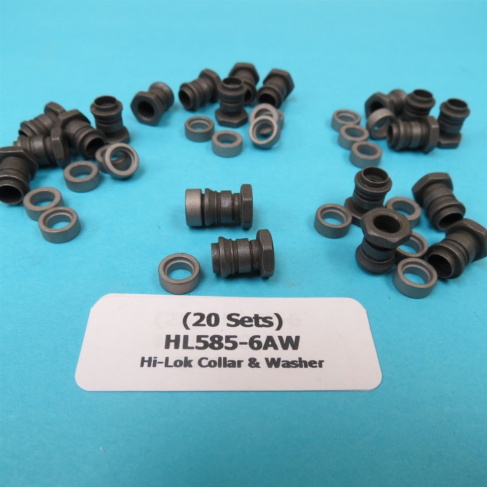HL585-6AW Stainless Steel #10-32 Hi-Lok Collar & Washer Aircraft ...