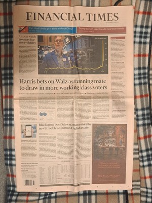 RARE: Financial Times Newspaper 7 August 2024 - HARRIS/WALZ | eBay