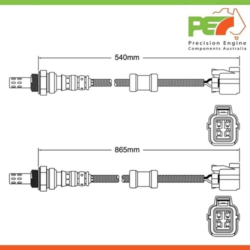 2x OEM Pre-Cat & Post-Cat Oxygen Sensors For Honda Civic ES 4DR GLI ...