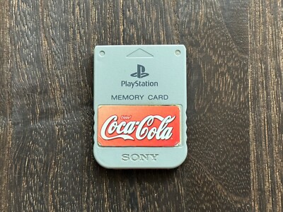 Sony PlayStation 1 PS1 OEM Gray 15-Block Memory Card + Coca-Cola Seal ...