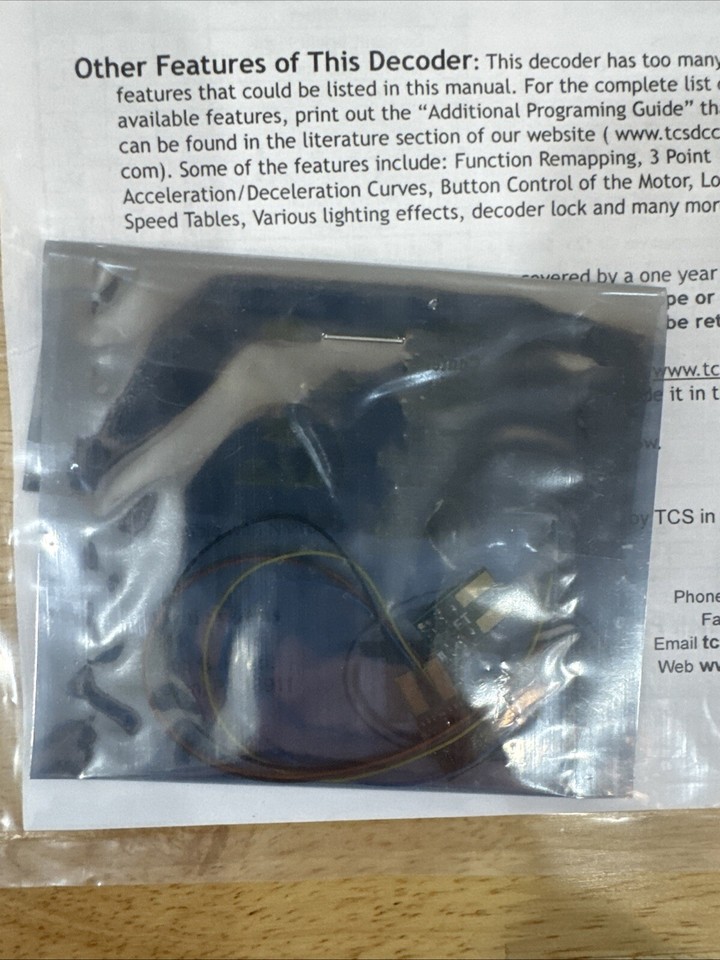 Qty. 2 - TCS 1286 CN-GP 3-Function Decoders for N Scale Locomotives | eBay