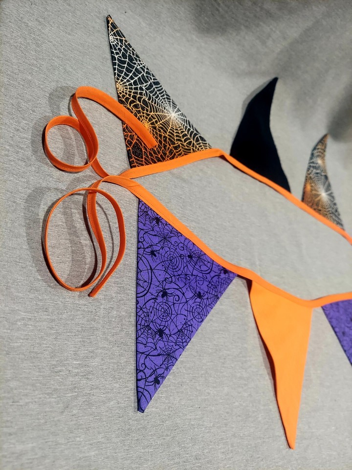 NEW Fabric Pennant Flags Bunting Banner Holiday Halloween Triangle Flag ...