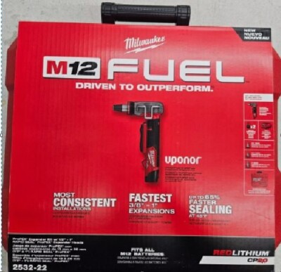 Milwaukee 2532-22 M12 FUEL Cordless ProPEX Expander Kit (2.0Ah) with 3 ...