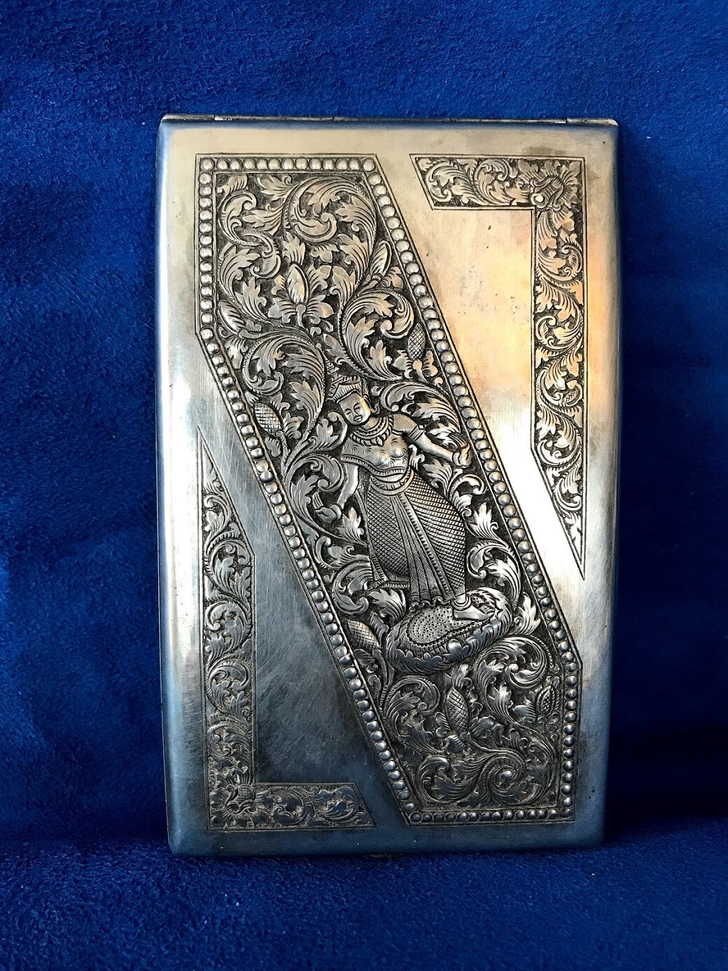 Vintage Silver Sovath Oriental Engraved Repousse Cigarette Case | eBay