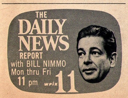 1958 Tv Ad BILL NIMMO NEWSCASTER WPIX NEWS in NEW YORK CITY DAILY NEWS ...