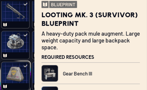 LOOTING MK 3 (SURVIVOR) BLUEPRINT | eBay