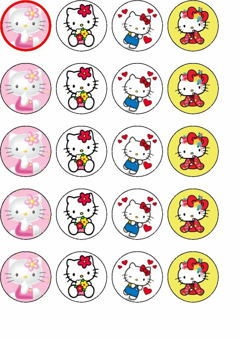 Hello Kitty Cupcake Topper