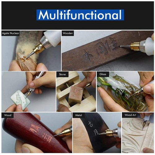 Electric Micro Engraver Pen Engraving Tool Mini DIY Metal Glass Ceramic ...