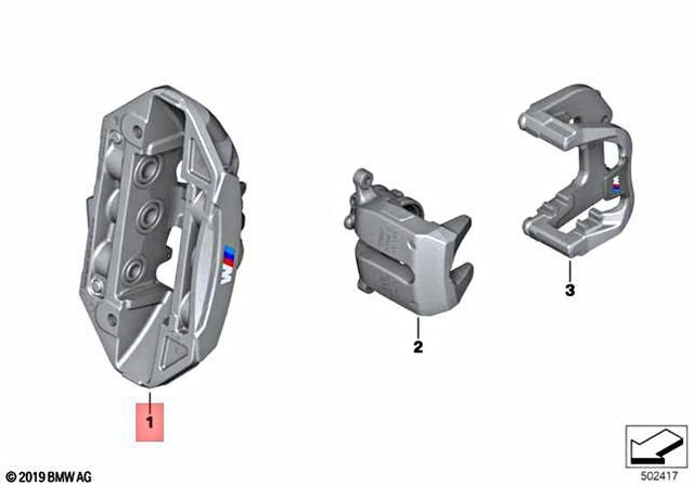 Genuine BMW M3 M5 F90 F91 BRAKE CALIPER HOUSING BLACK RIGHT - M ...
