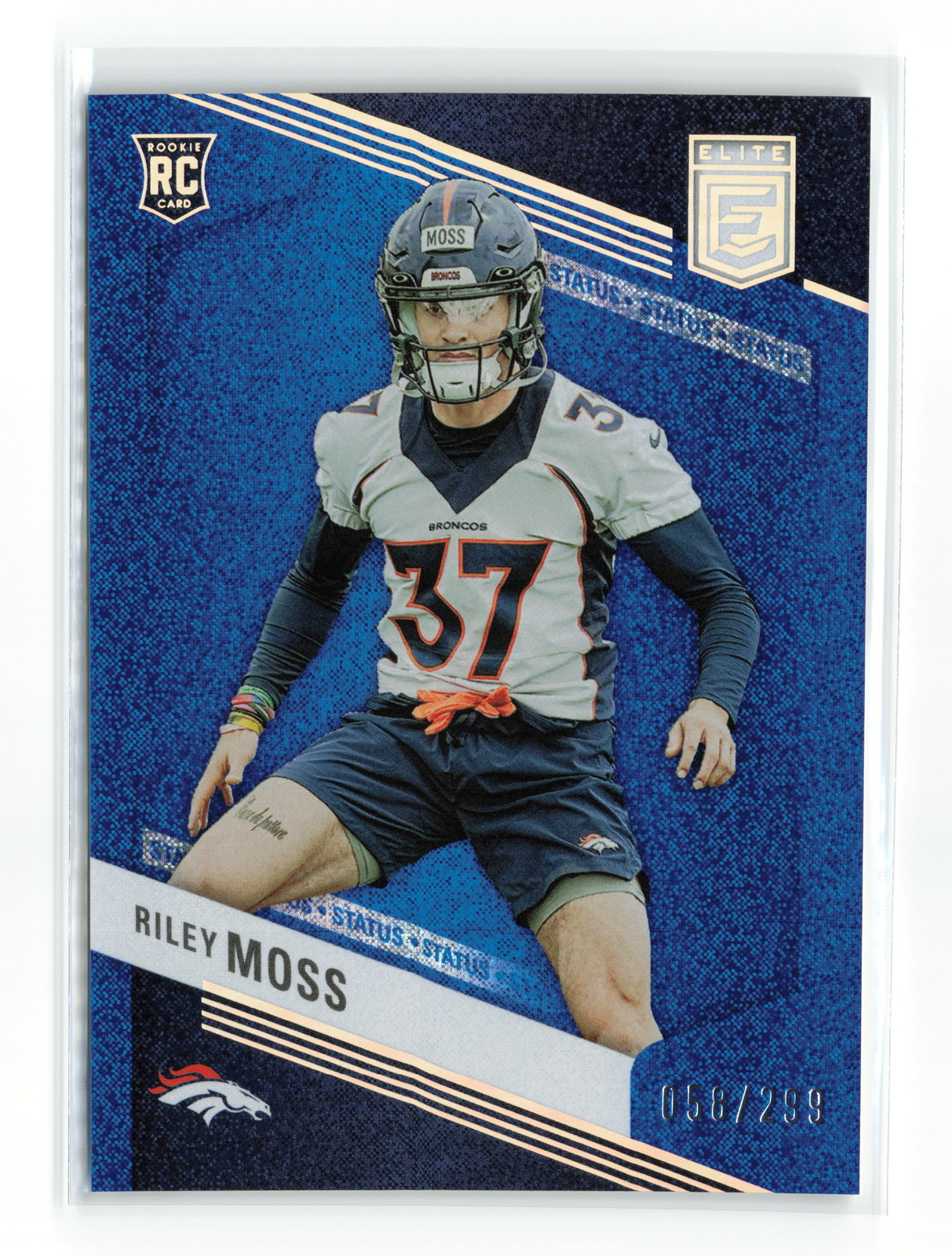 RILEY MOSS #178 /299 BLUE RC 2023 PANINI DONRUSS ELITE BRONCOS | eBay