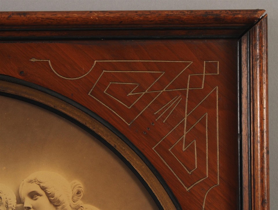 Antique Thorvaldsen Allegorical Marble Guardian Angel Lithograph ...