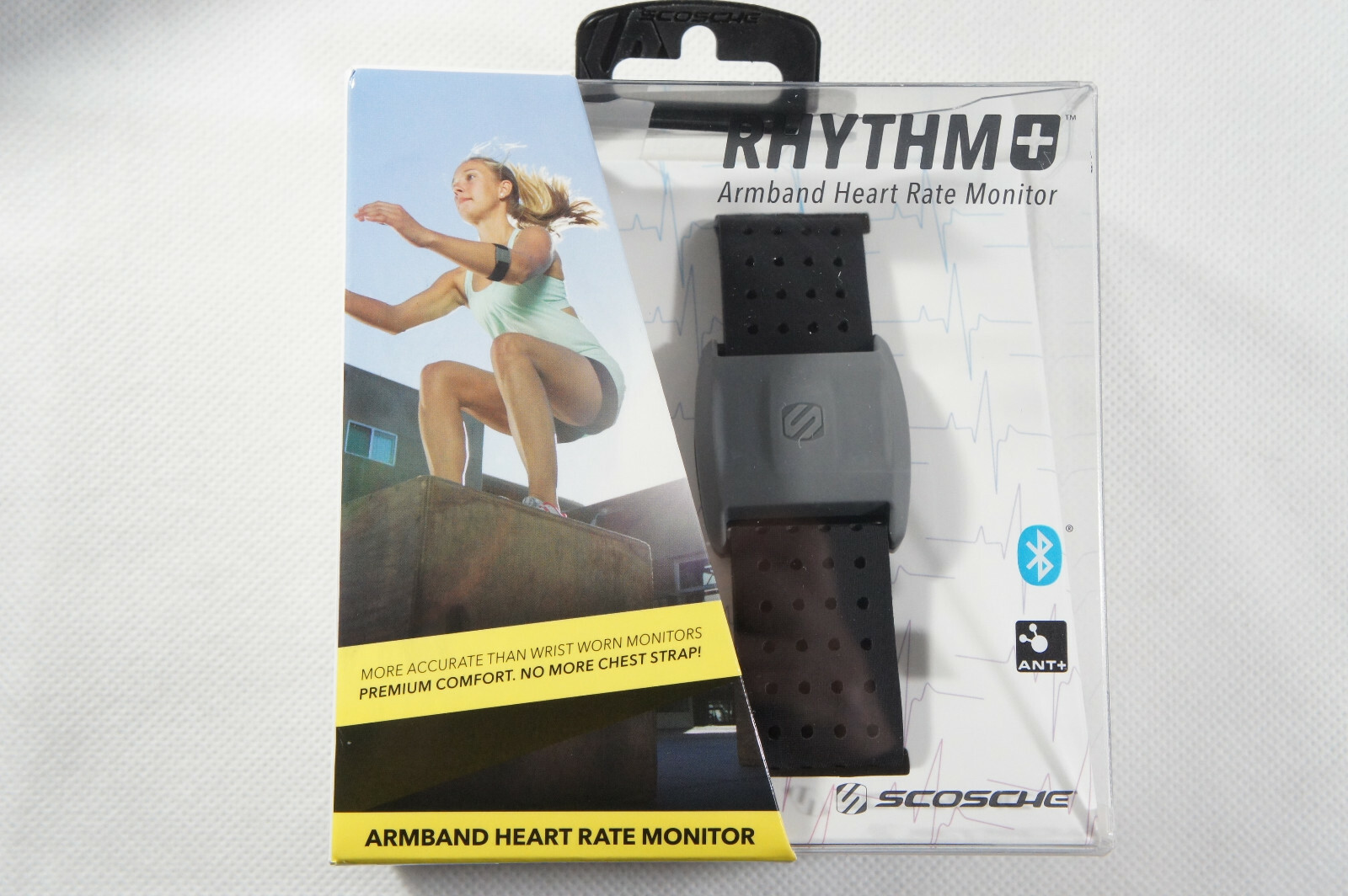 Scosche RHYTHM+ Plus Armband Heart Rate Monitor W/ Bluetooth ANT+ ...