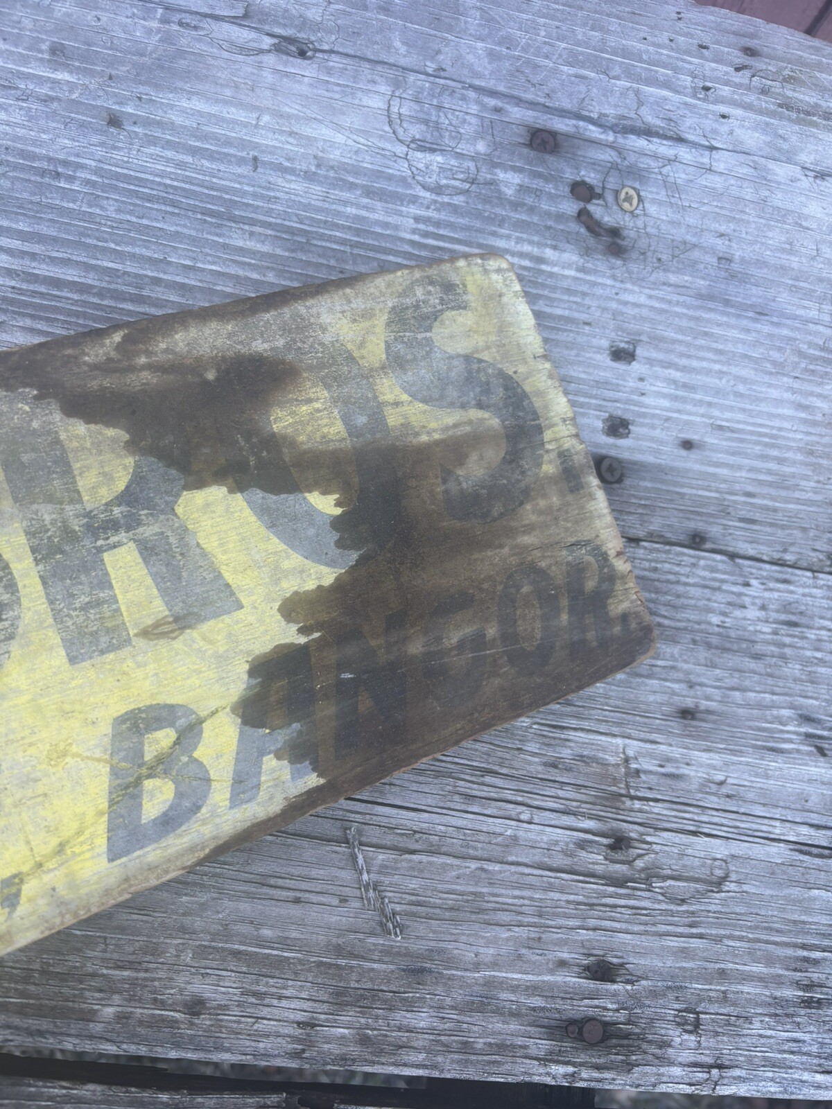 Antique Wooden Starrett Tools Trade Sign DUTT Bros BANGOR PA Primitive ...