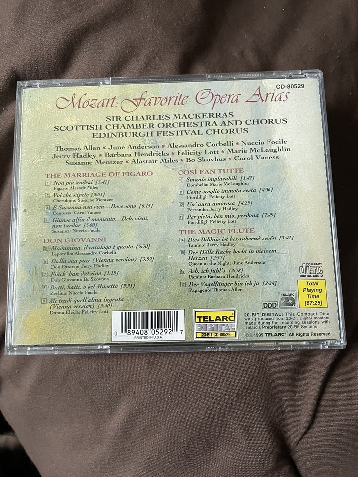 Favorite Mozart Arias The Magic Flute CD Classical | eBay