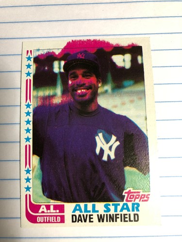 Error Card Dave Winfield All Star #553 Topps 1982 Baseball Card E R R O ...